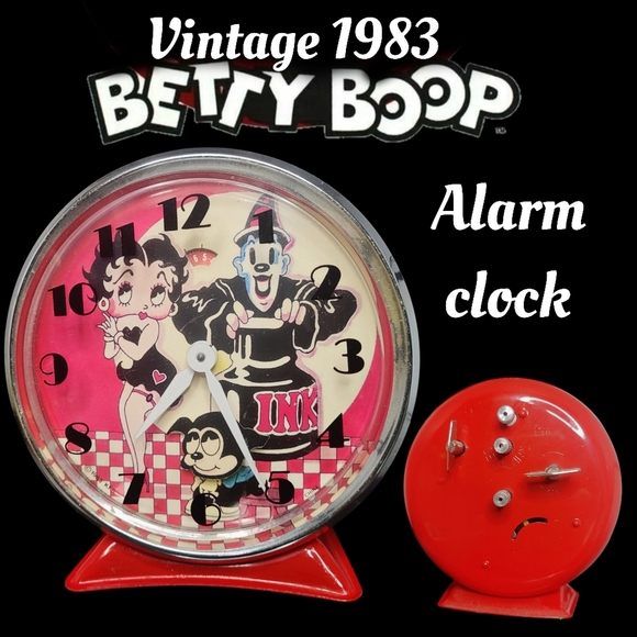Vintage | Other | Vintage 983 Betty Boop Wind Up Animated Alarm Clock ...